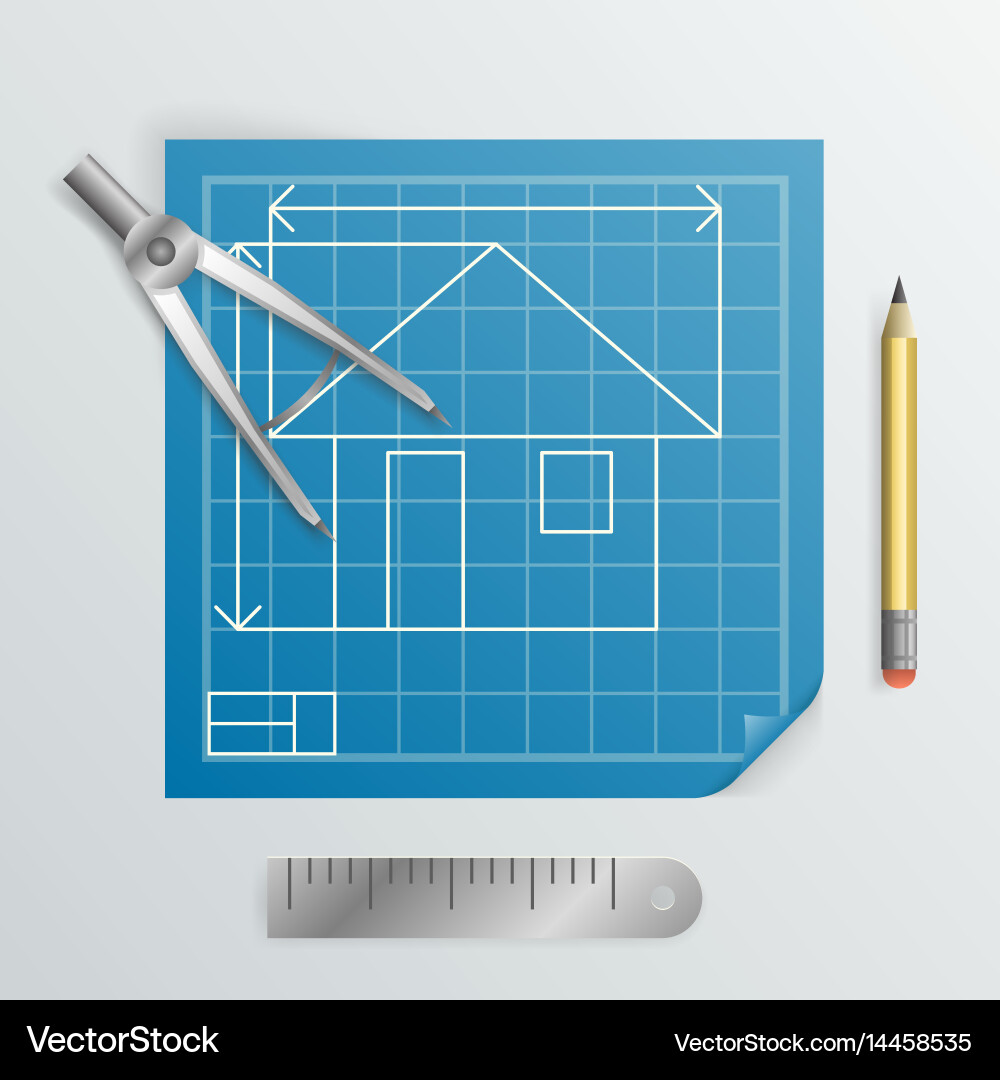 Compass divider engineering planning symbol icon Vector Image
