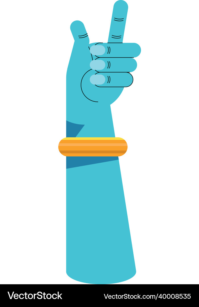 Krishna lord hand up Royalty Free Vector Image