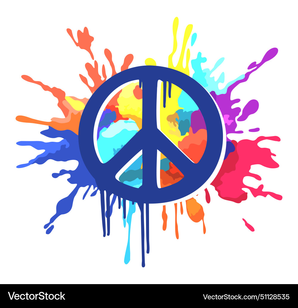Pacific symbol in graffiti style with colorful Vector Image