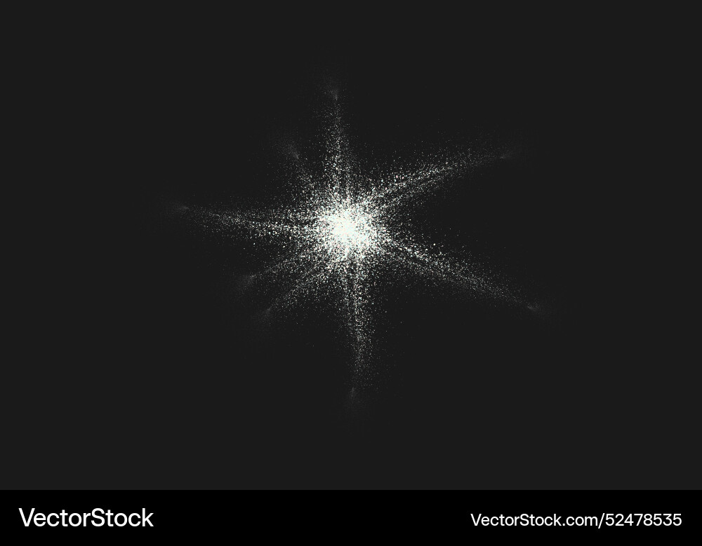 Salt or sugar crystal powder flying dust Vector Image