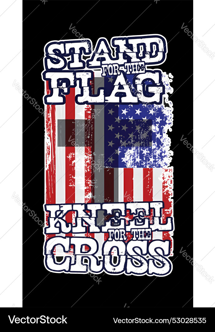 Stand for the flag kneel fallen Royalty Free Vector Image