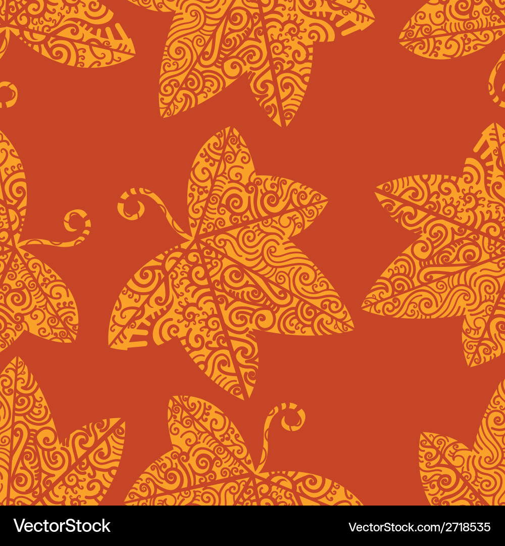 Tribal tattoo pattern ivy leaf Royalty Free Vector Image