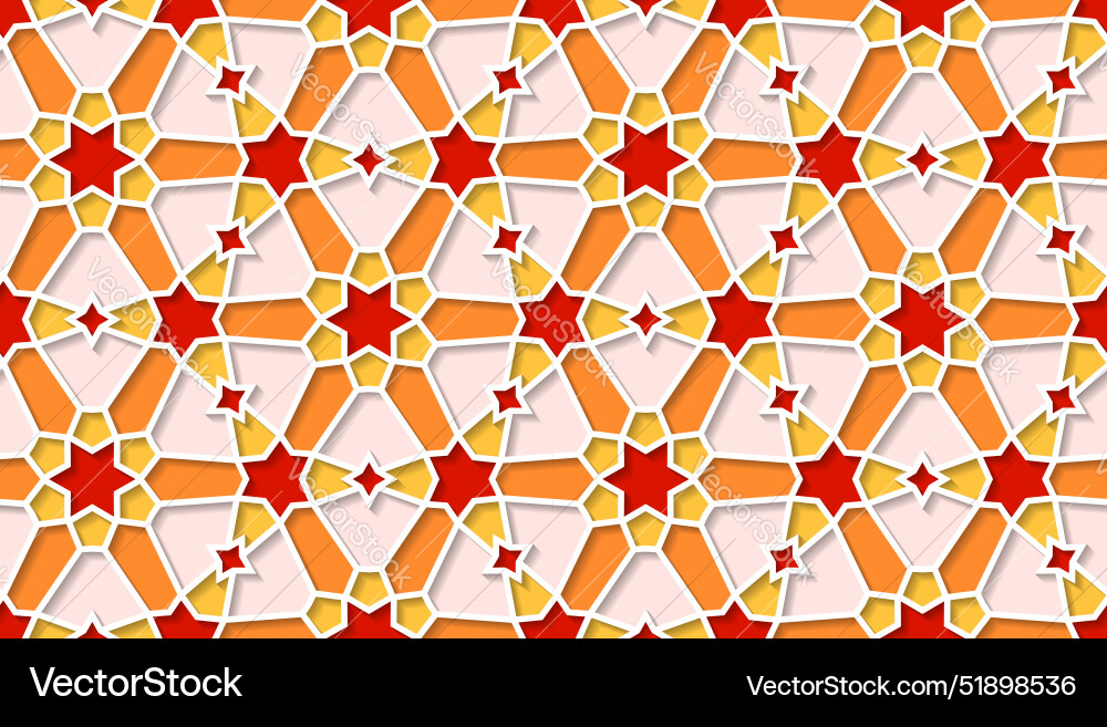 Arabic seamless girih pattern with classic islamic