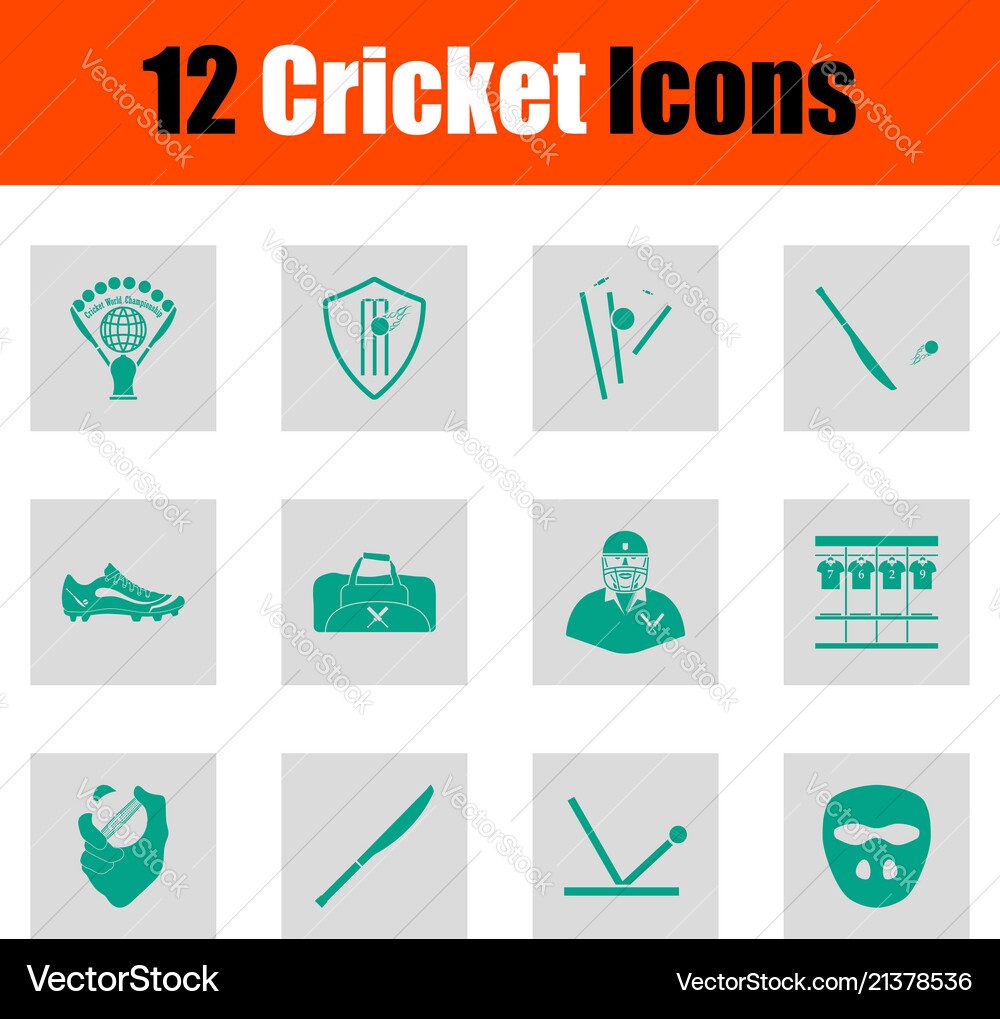 Cricket icon set Royalty Free Vector Image - VectorStock