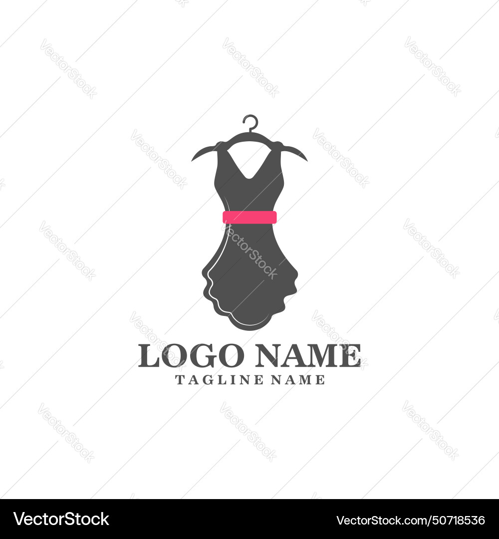 Dress logo design Royalty Free Vector Image - VectorStock