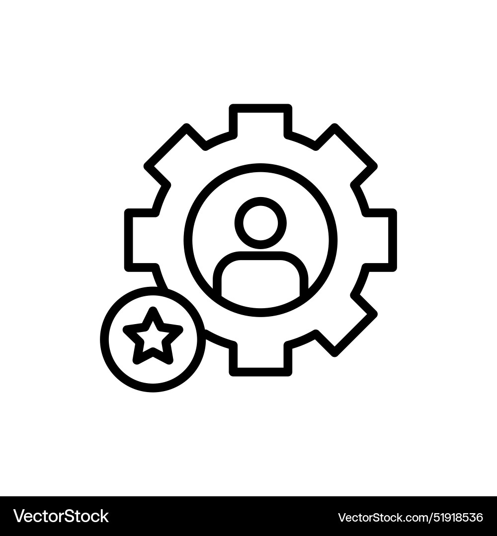 Employee skills icon outline set collection Vector Image
