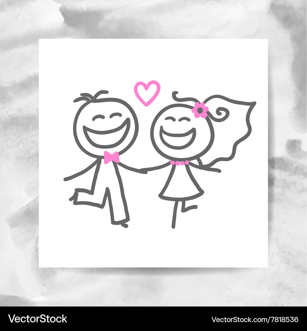 Groom and bride Royalty Free Vector Image - VectorStock