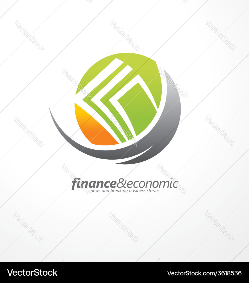 Logo design with money in negative space Vector Image