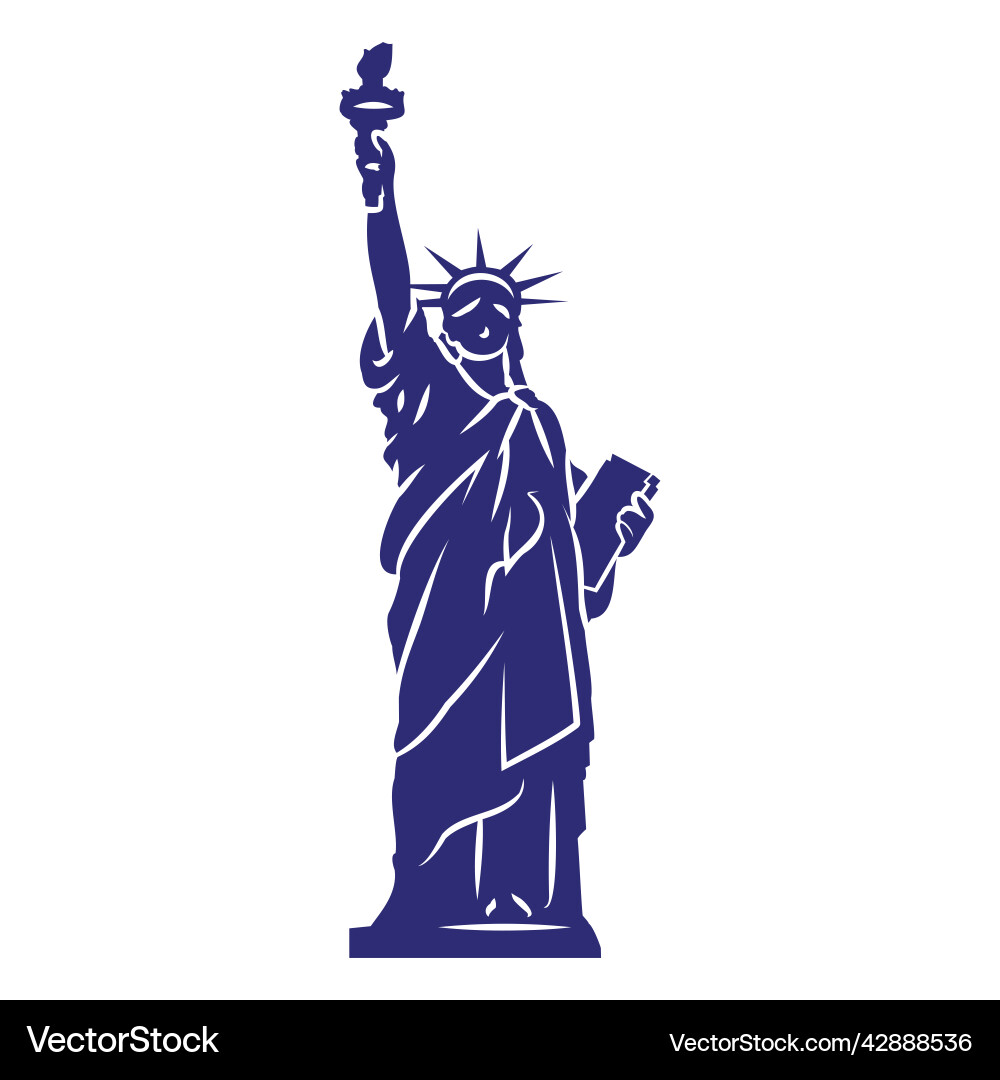 Statue of liberty cut out high quality Royalty Free Vector