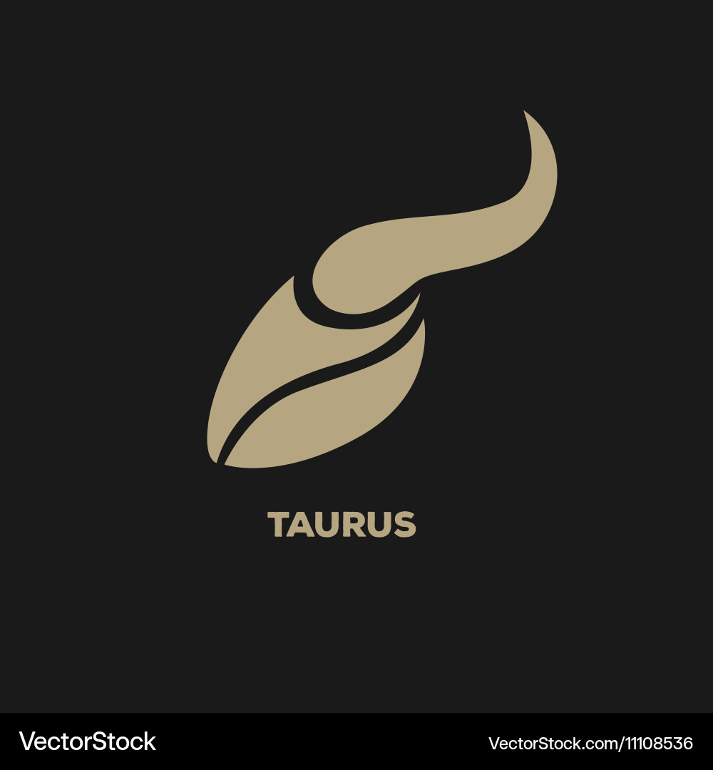 Taurus horoscope icon Royalty Free Vector Image