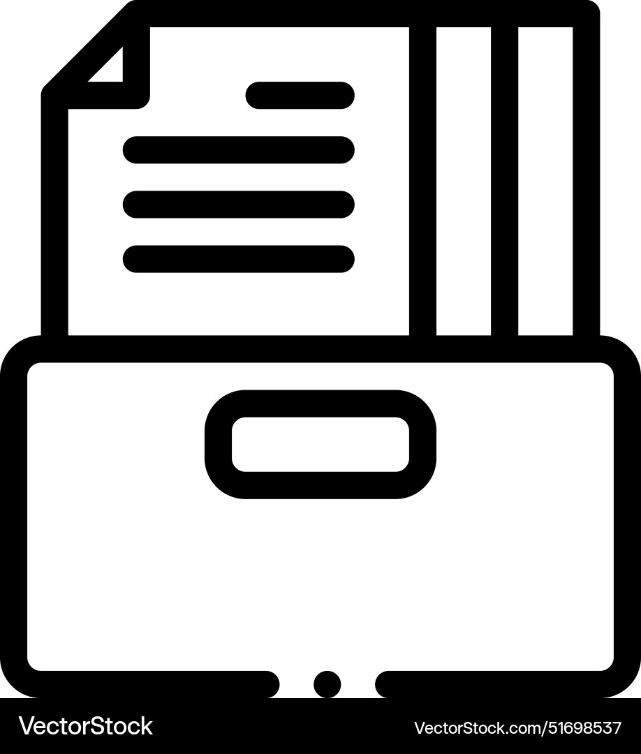 Cabinet icon thin linear style design isolated Vector Image