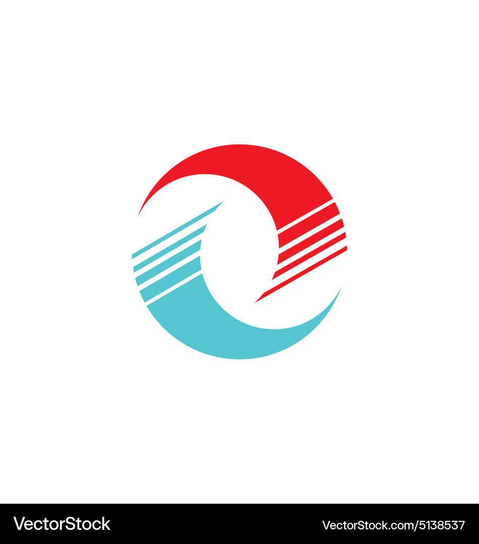 Circle round technology abstract logo Royalty Free Vector