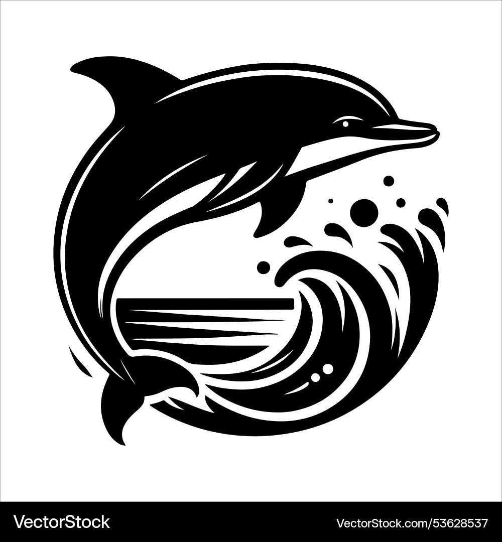 Dolphin art Royalty Free Vector Image - VectorStock