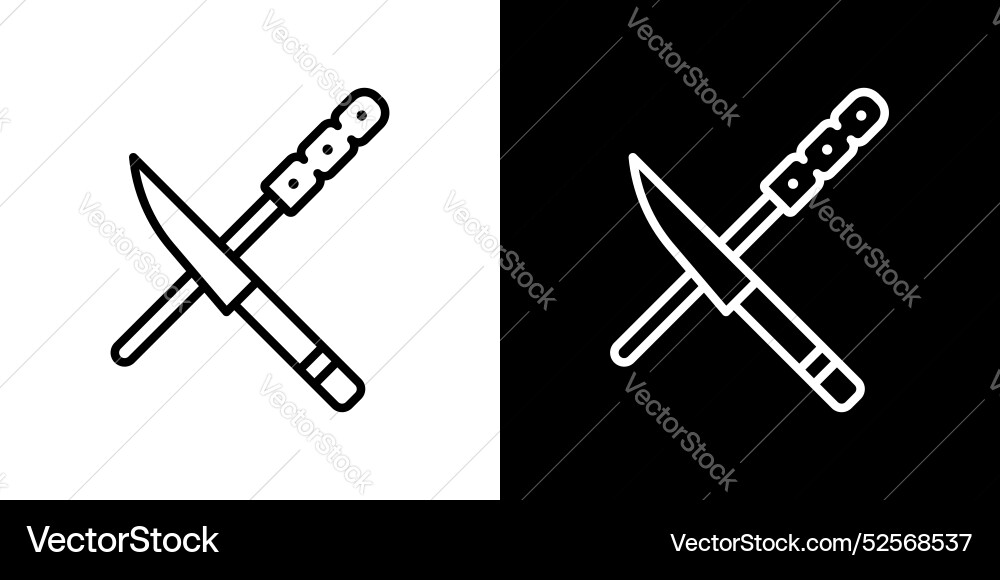Knife sharpener icon set on white background Vector Image