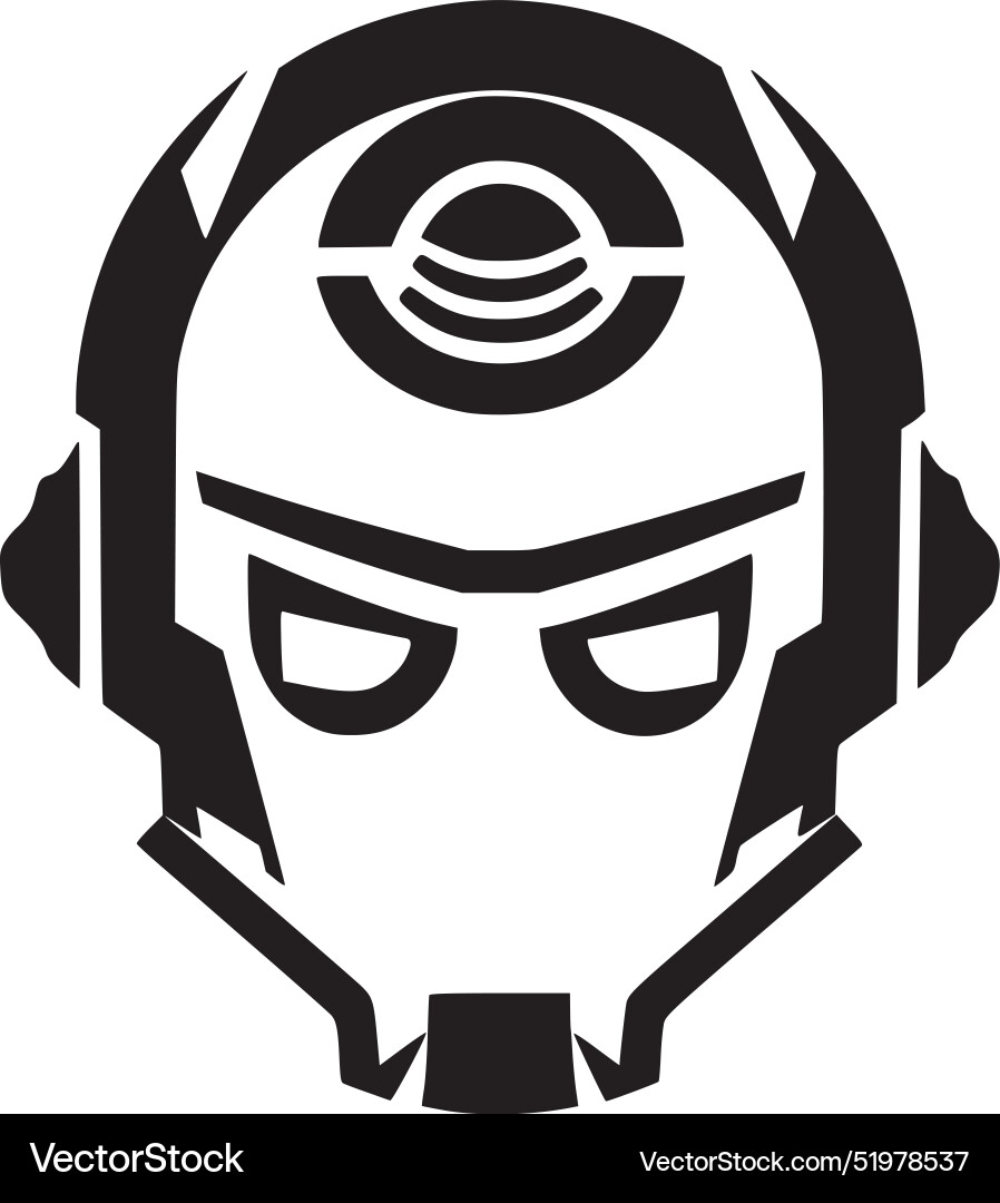 Robot - black and white isolated icon Royalty Free Vector