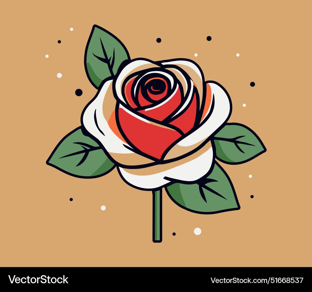 Rose colorful Royalty Free Vector Image - VectorStock