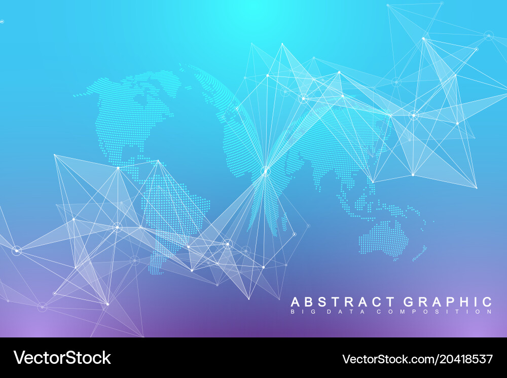 Virtual graphic background communication Vector Image