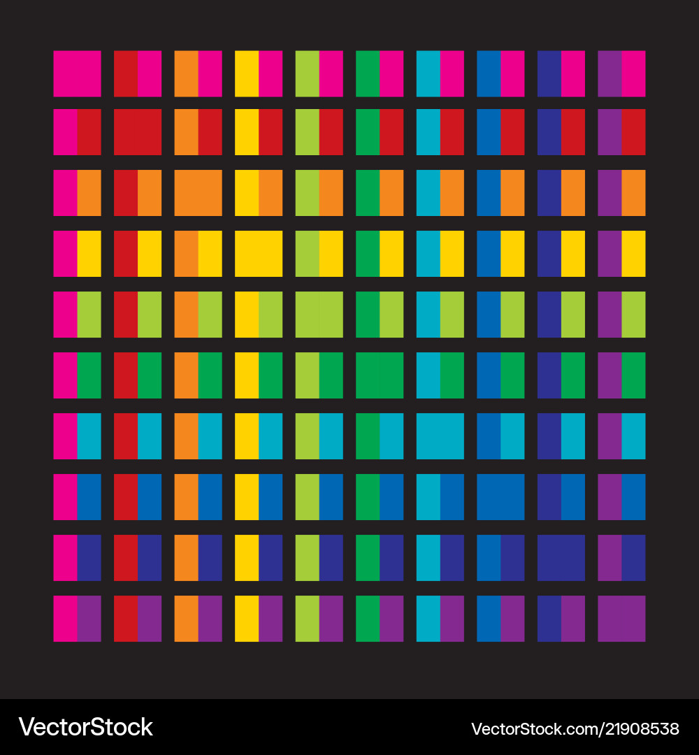 Abstract rainbow color palette combination Vector Image