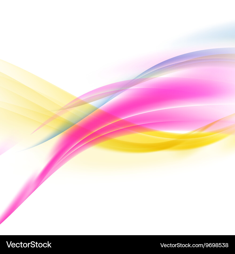 Abstract smooth colorful wave background Vector Image