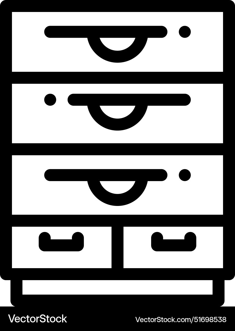 Cabinet icon thin linear style design isolated Vector Image