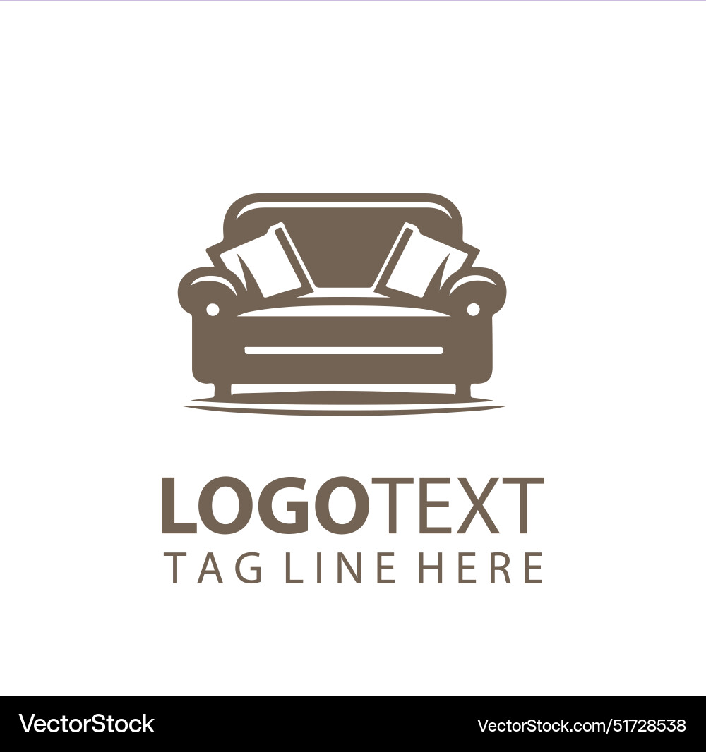 Furniture sofa logo Royalty Free Vector Image - VectorStock