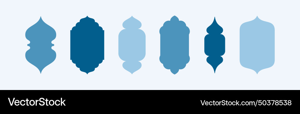 Islamic shape frame window Royalty Free Vector Image