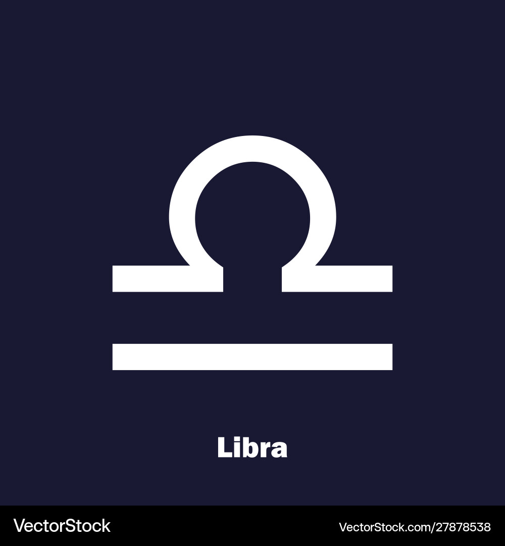 Libra zodiac sign astrological symbol icon Vector Image