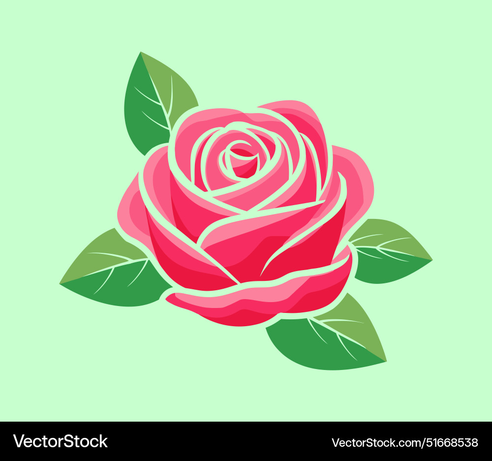 Rose colorful Royalty Free Vector Image - VectorStock