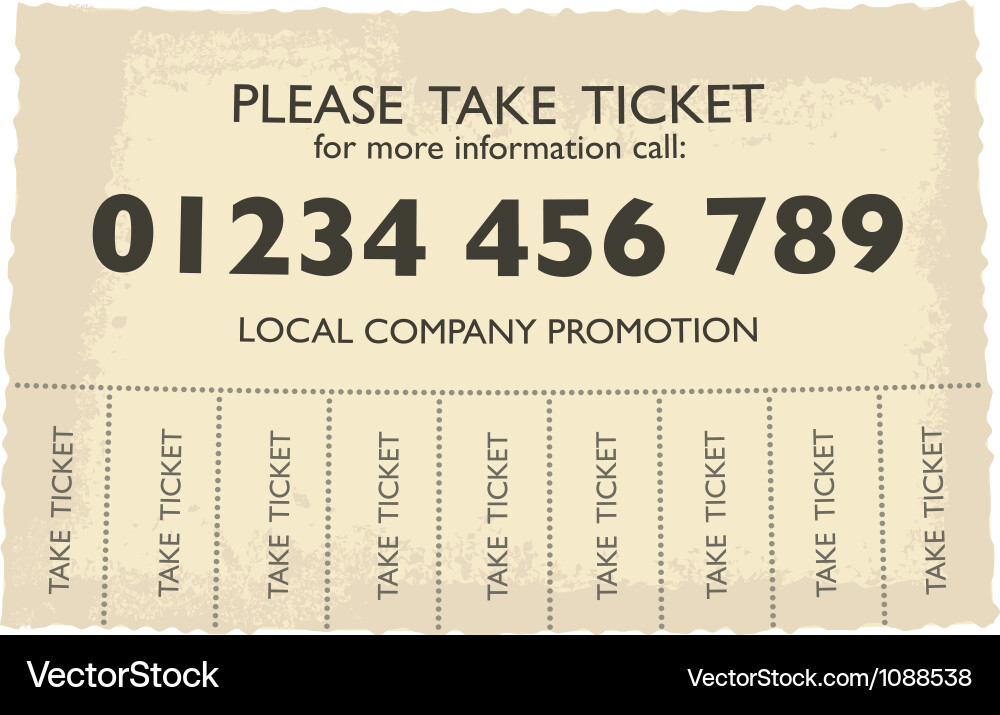 Take one paper tag Royalty Free Vector Image - VectorStock