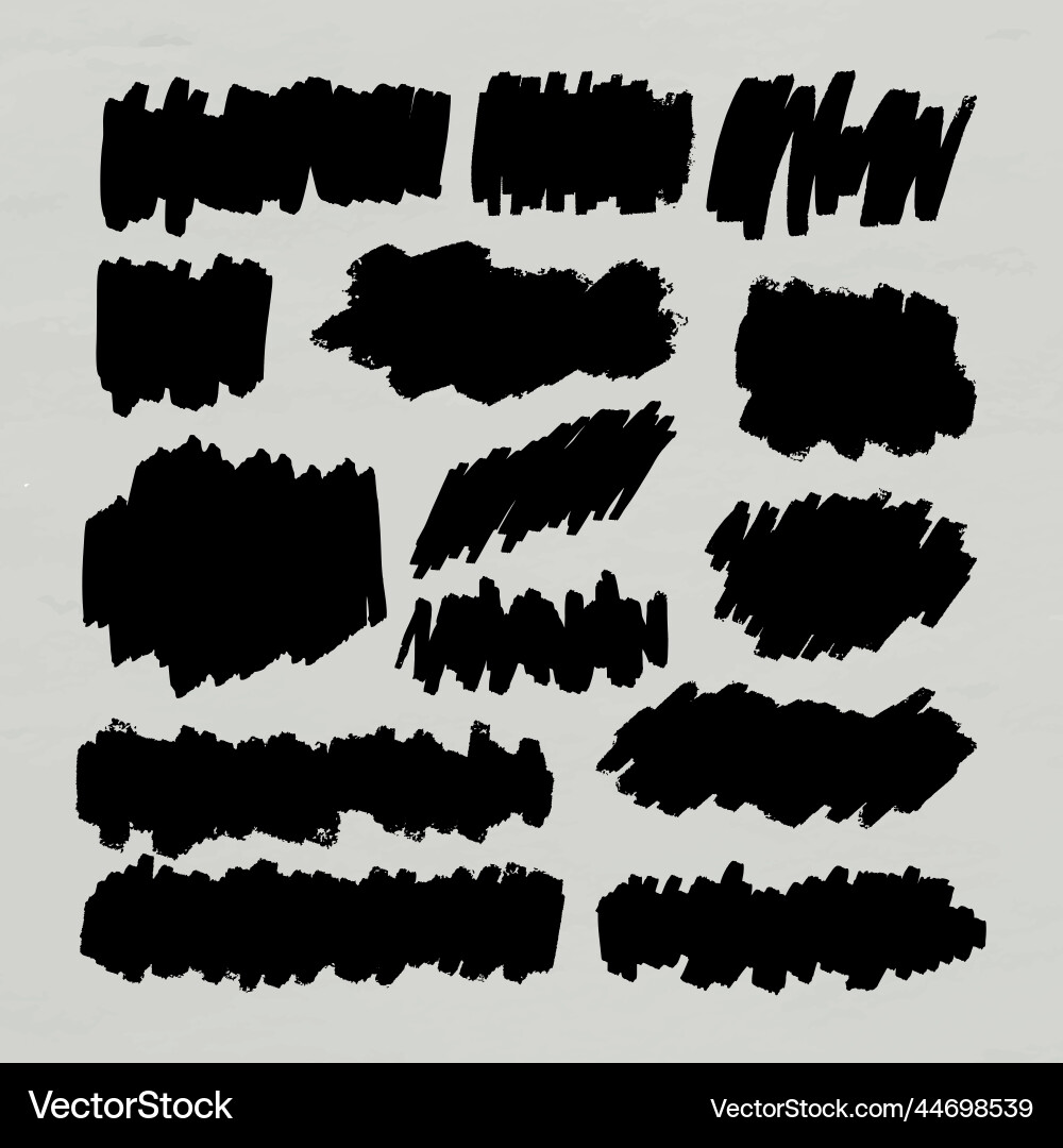 Black marker banner frame collection Royalty Free Vector