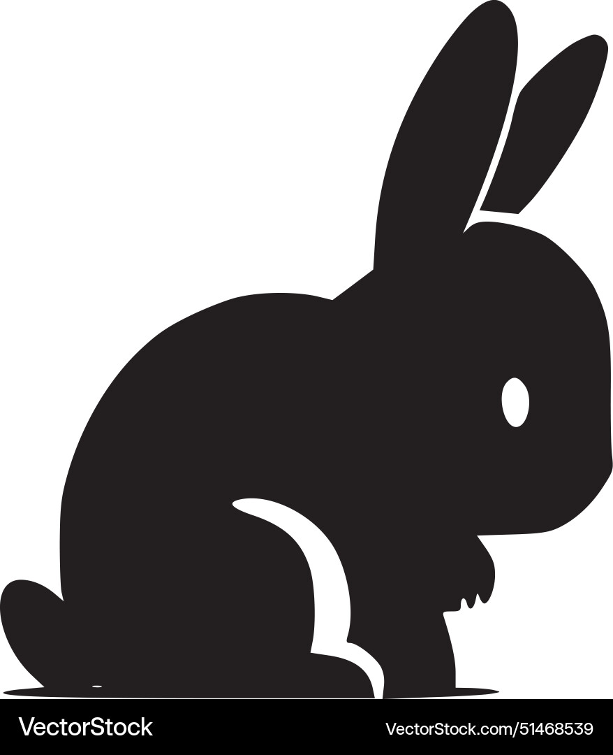 Bunny - minimalist and simple silhouette Vector Image