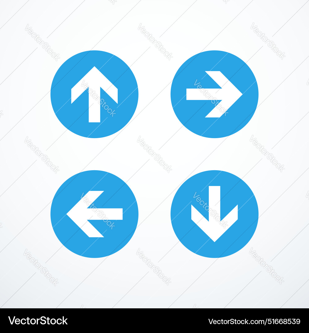 Direction arrows icon set Royalty Free Vector Image