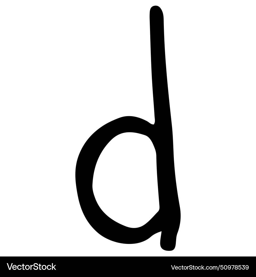 English alphabet d 4 Royalty Free Vector Image