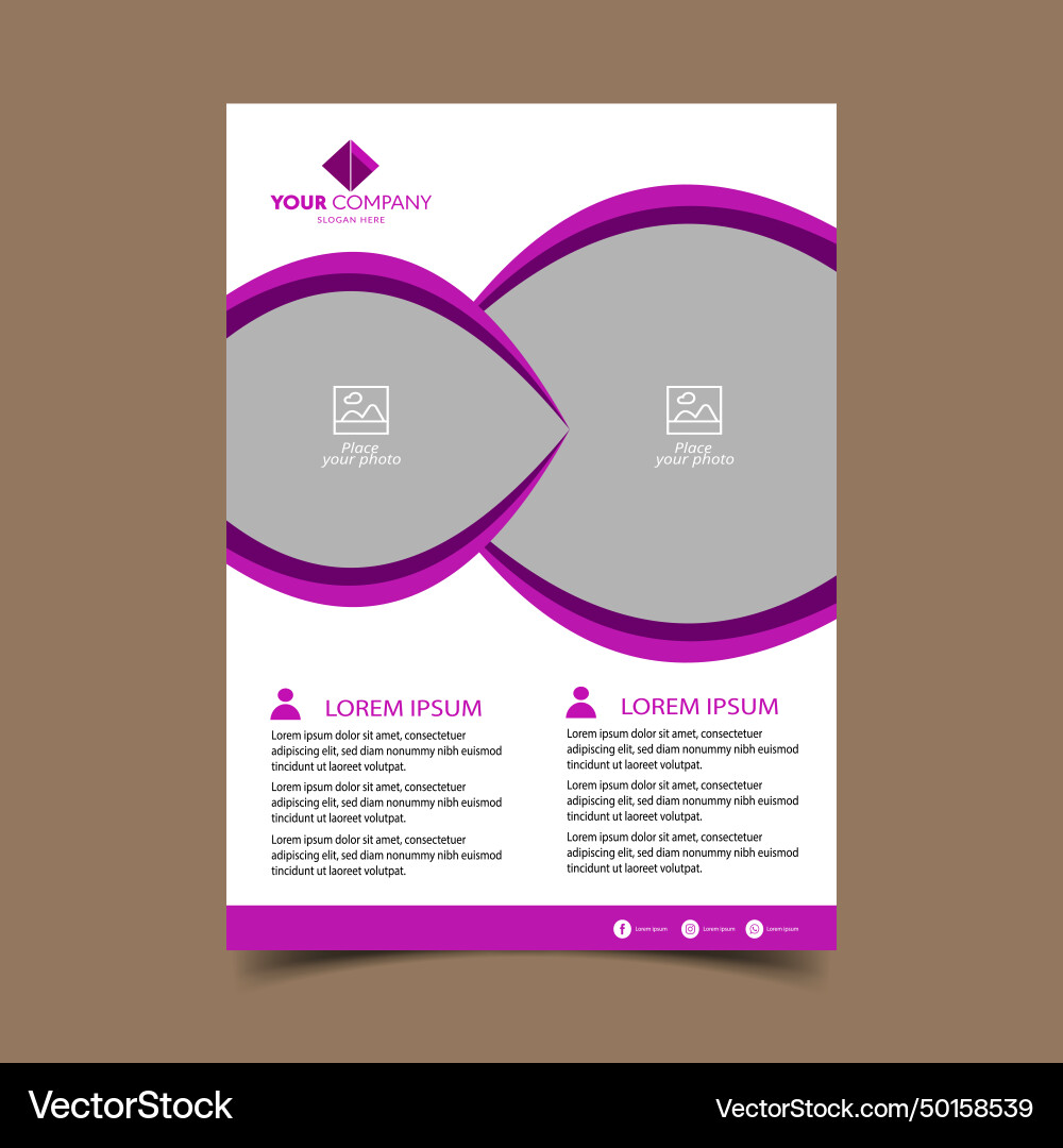 Free flyer template design Royalty Free Vector Image