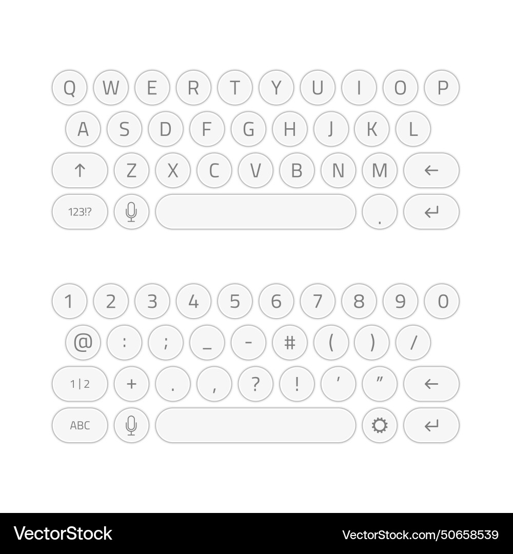 Modern keyboard of smartphone alphabet Royalty Free Vector
