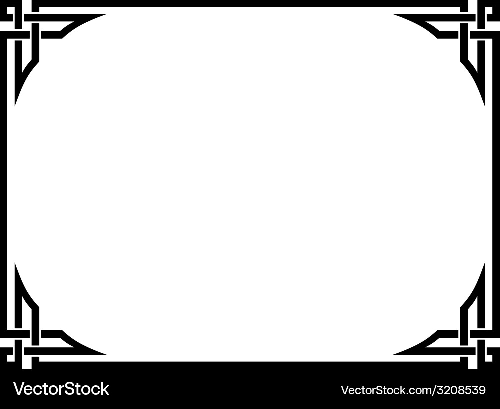 Roman style black ornamental decorative frame Vector Image