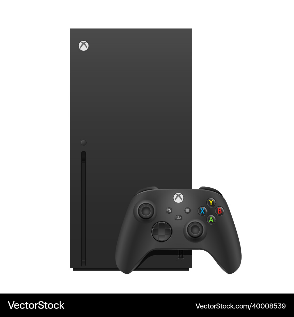 Xbox Controller & Console Royalty Free Vector Image