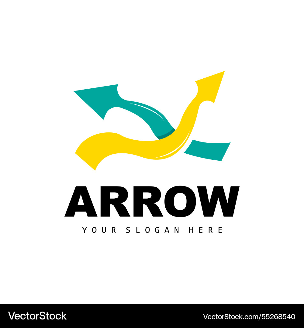 Arrow direction logo directional icon Royalty Free Vector