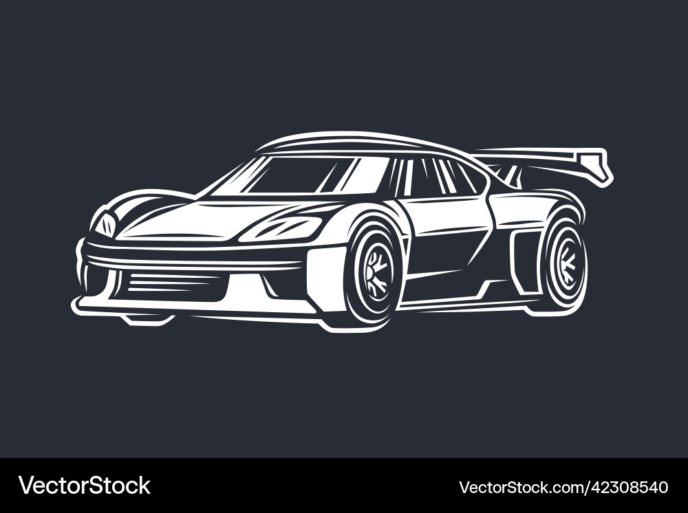 Car street racing Royalty Free Vector Image - VectorStock