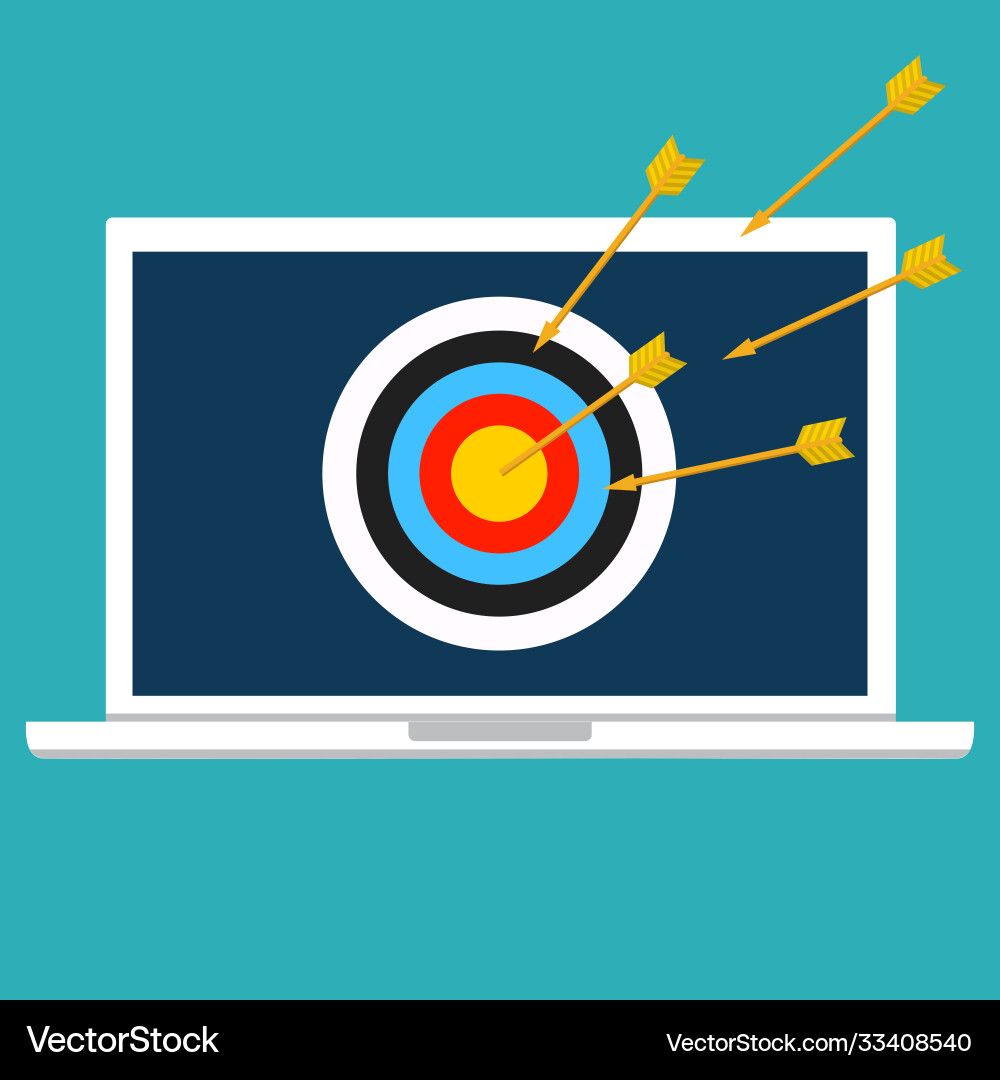 Cyber crime ddos dos service attack victim laptop Vector Image