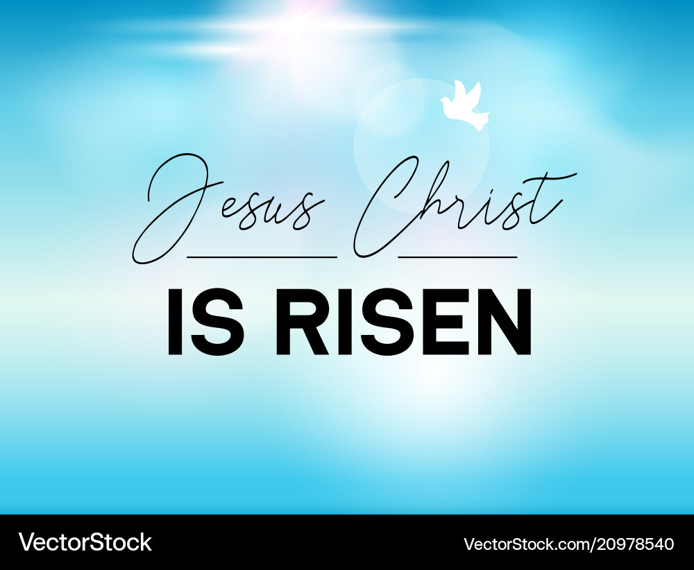 Easter Resurrection Banner - He Is Risen Vector Image