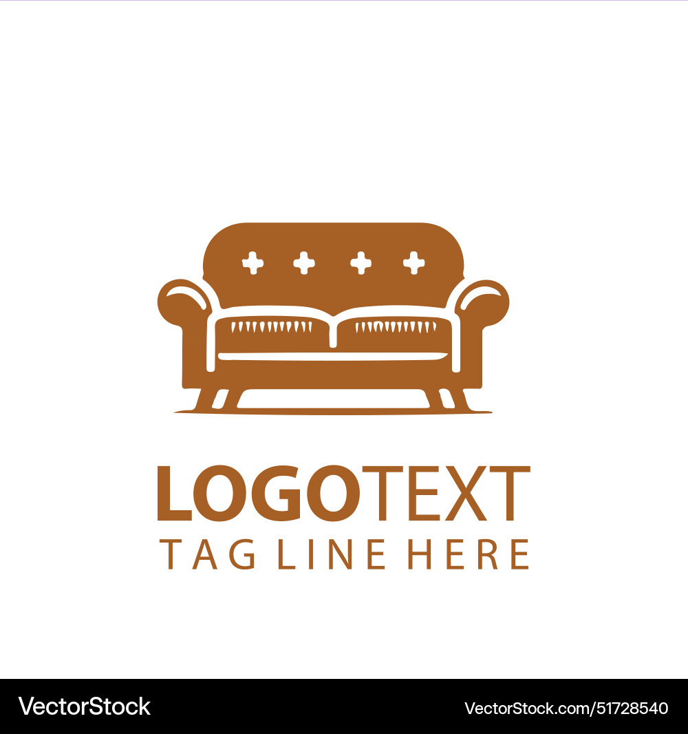 Furniture sofa logo Royalty Free Vector Image - VectorStock
