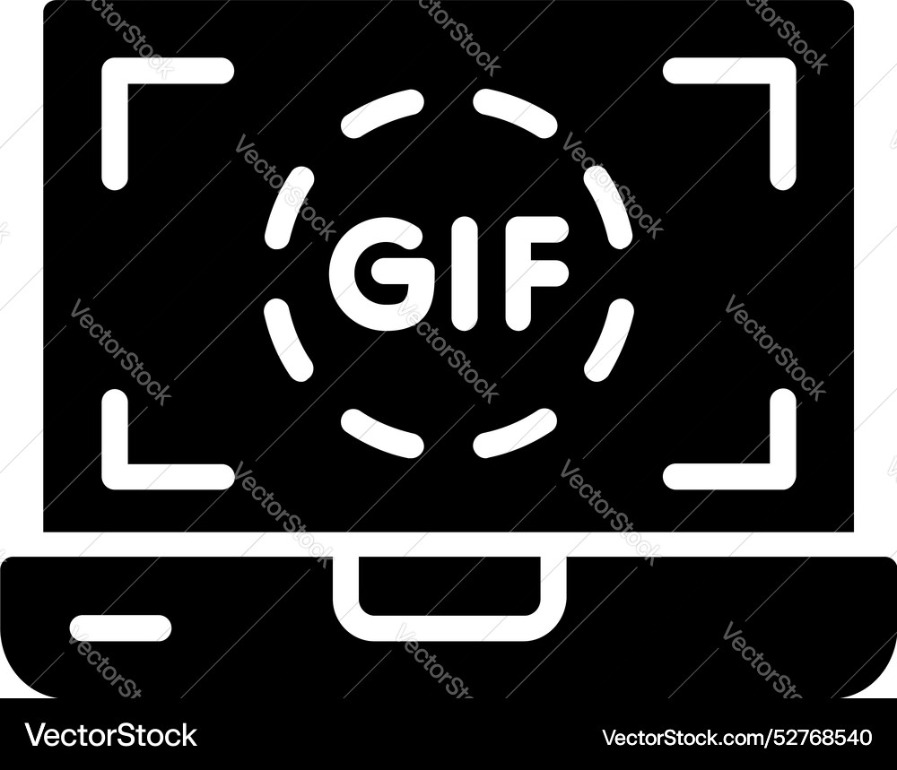 Gif icon design Royalty Free Vector Image - VectorStock