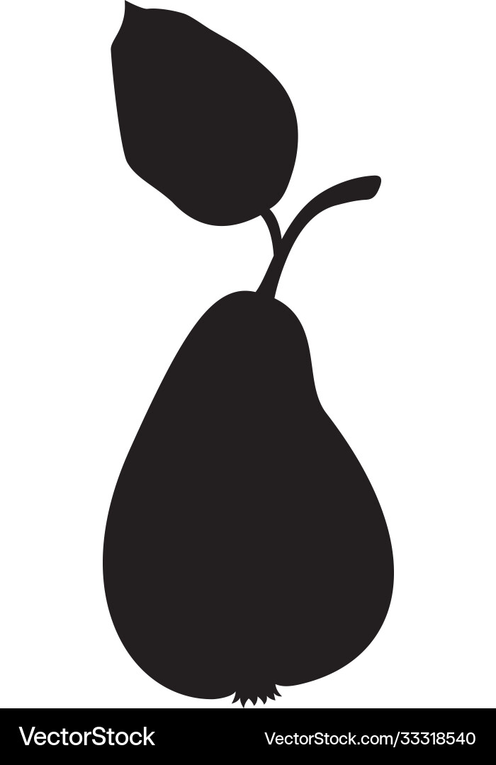 Pear silhouette Royalty Free Vector Image - VectorStock