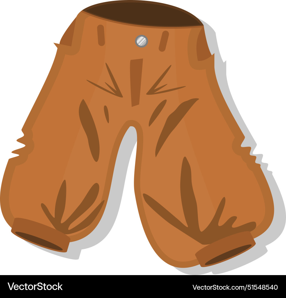 Vintage trousers cartoon isolated Royalty Free Vector Image