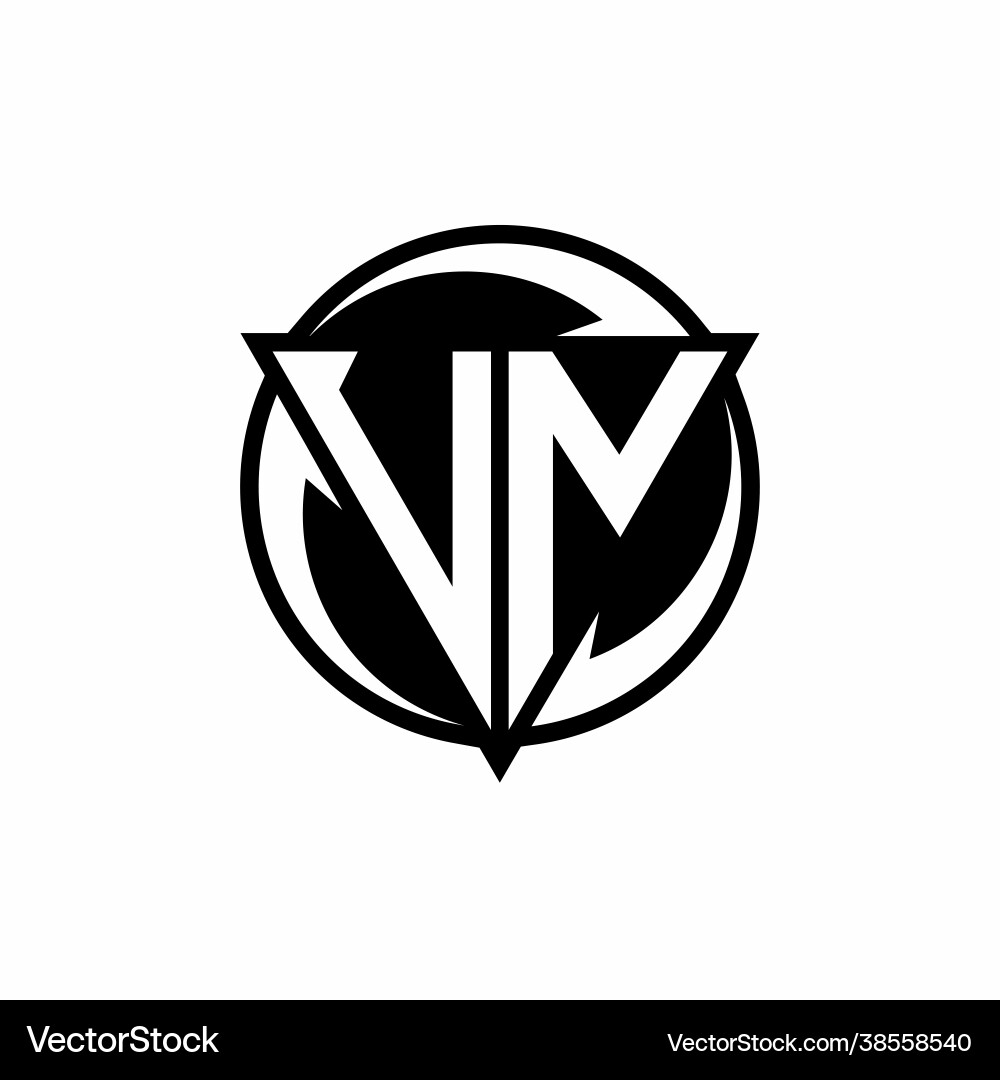 Vn logo monogram design template Royalty Free Vector Image