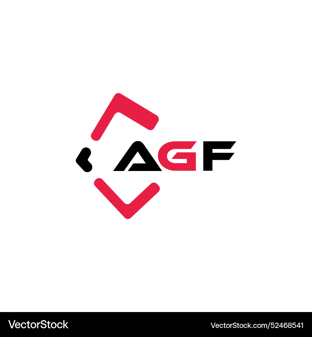 Agf creative minimalist letter logo unique Vector Image