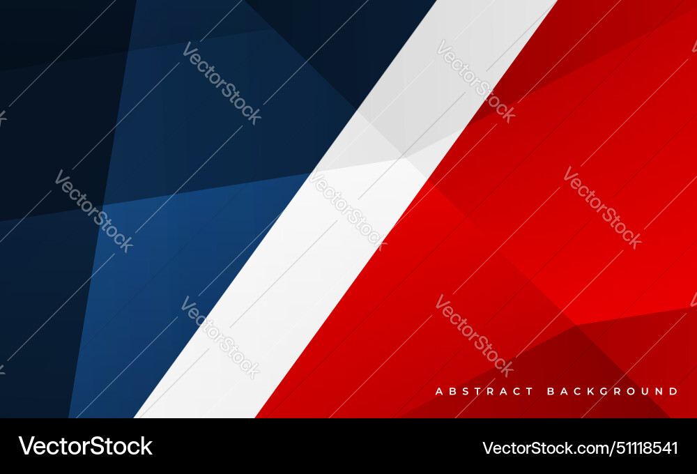 Blue white and red modern abstract background Vector Image