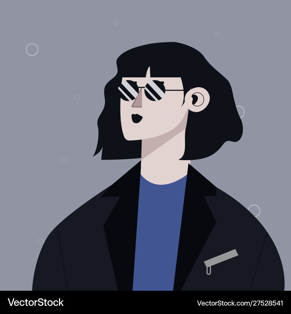 Hand drawn pretty girl Royalty Free Vector Image