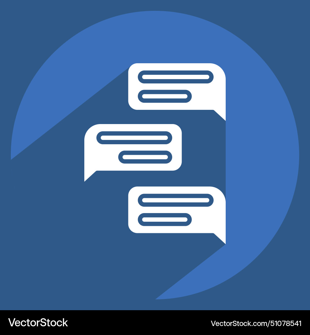 Icon chat related to online game symbol long Vector Image